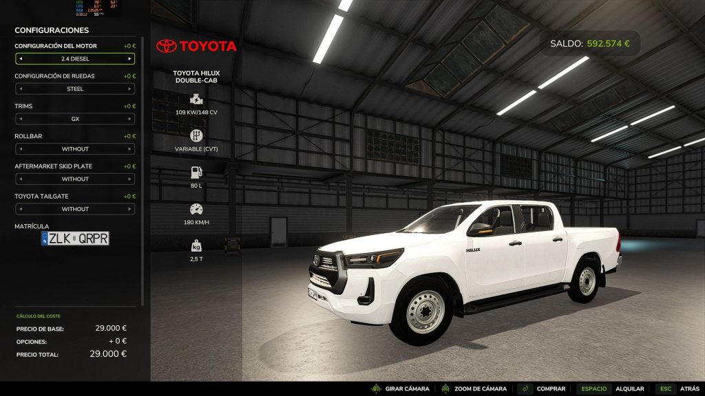 Toyota Hilux 2016-2021 V1.0.0.0 FS25 Mod | Farming Simulator 22 Mod