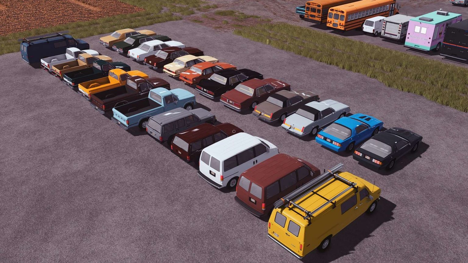 80's US Placeable Vehicles V1.0.0.0 FS25 Mod | Farming Simulator 22 Mod