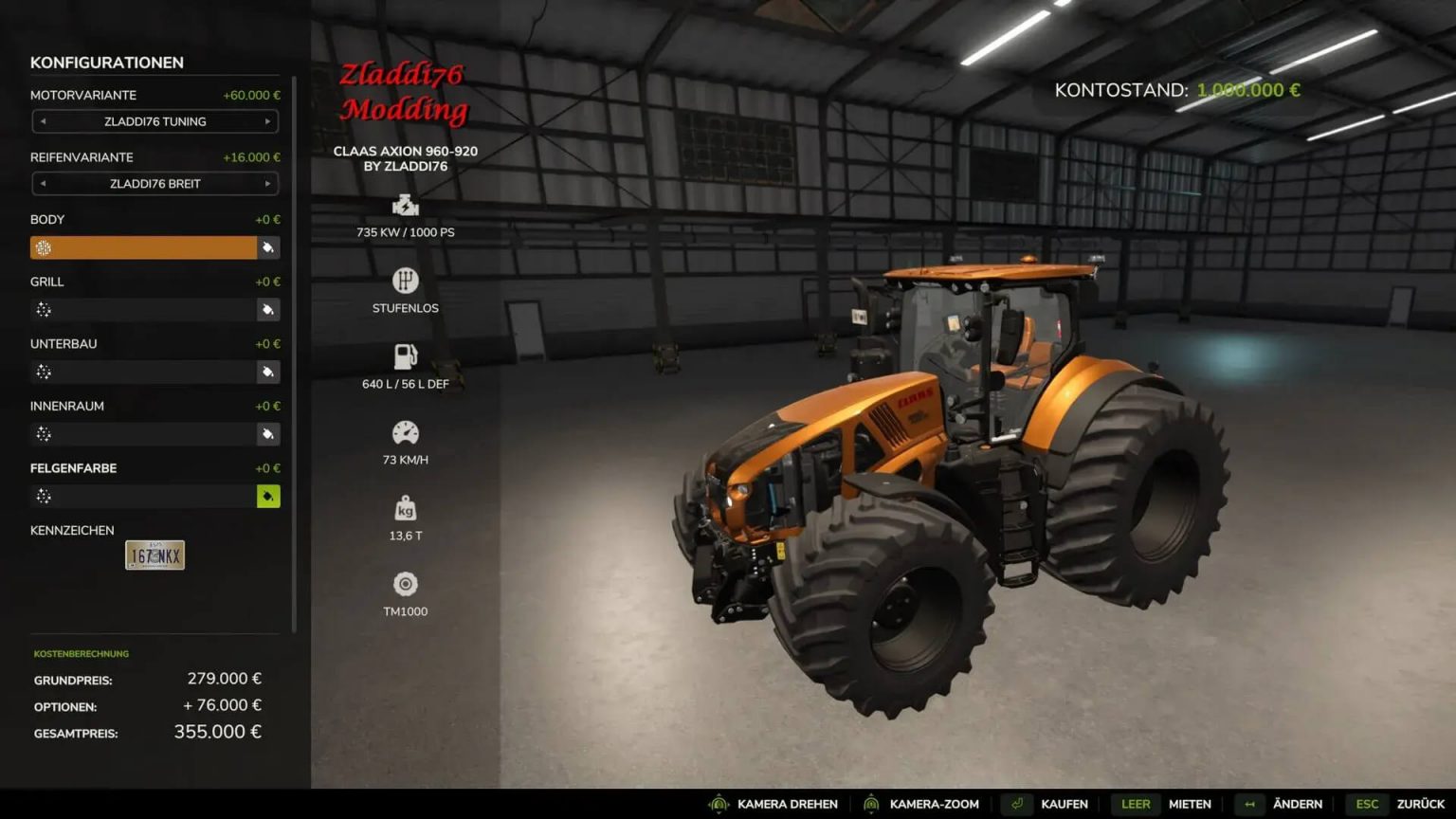 Claas Axion 960-920 Edit V1.0.0.0 FS25 Mod | Farming Simulator 22 Mod