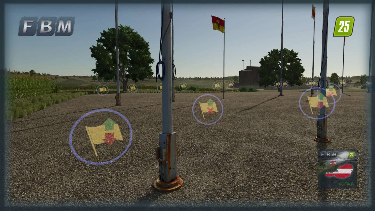 Flags Package AT v1.0.0.0 FS25 Mod | Farming Simulator 22 Mod