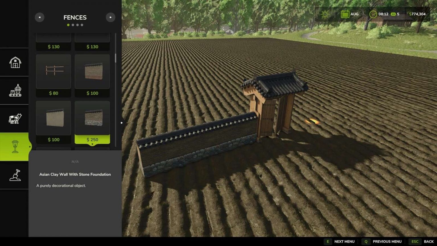 Free Gates And Fences v1.0.0.0 FS25 Mod | Farming Simulator 22 Mod