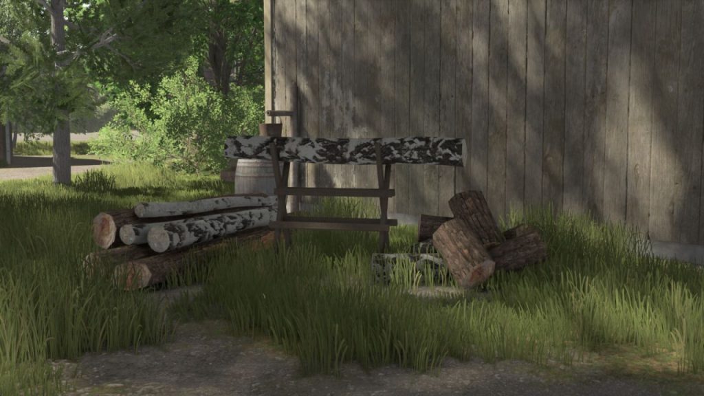Wood Cutting Stand V1.0.0.0 FS25 Mod | Farming Simulator 22 Mod