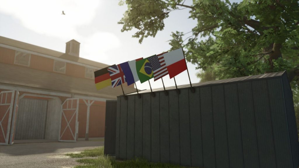 Country Flags For Wall V1.0.0.0 FS25 Mod | Farming Simulator 22 Mod