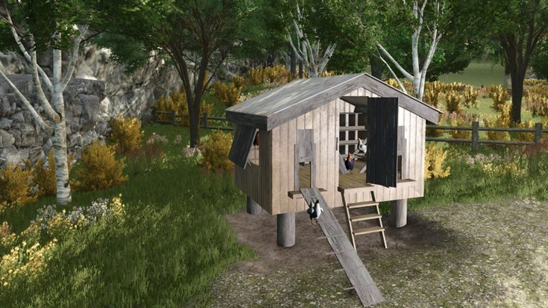 Decorative chicken coop V1.0.0.0 FS25 Mod | Farming Simulator 22 Mod