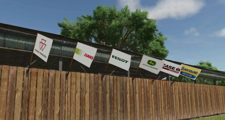 Tractor Brands Wall Flag Pack 1 V1.2.0.0 FS25 Mod | Farming Simulator ...