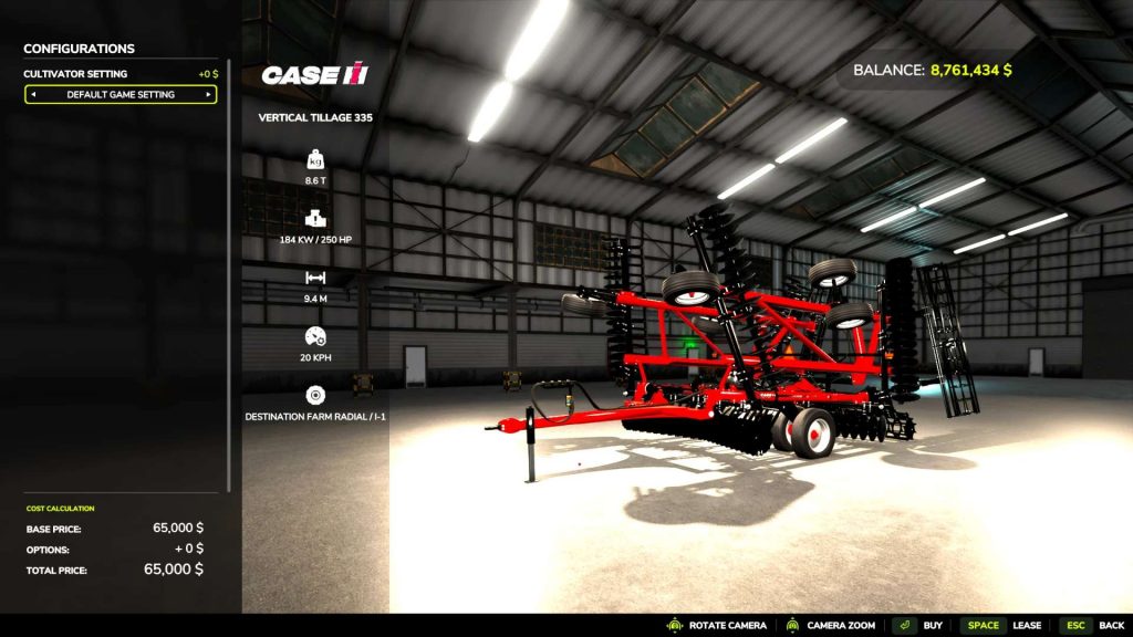 CaseIH Vertical Tillage 335 v1.0.0.1 FS25 Mod | Farming Simulator 22 Mod