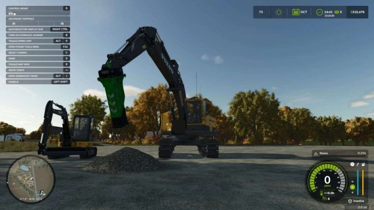 Hydraulic hammer v1.0.0.0 FS25 Mod | Farming Simulator 22 Mod
