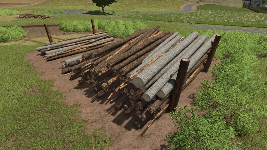 Log Piling Area With Invisible Wall v1.0.0.0 FS25 Mod | Farming ...