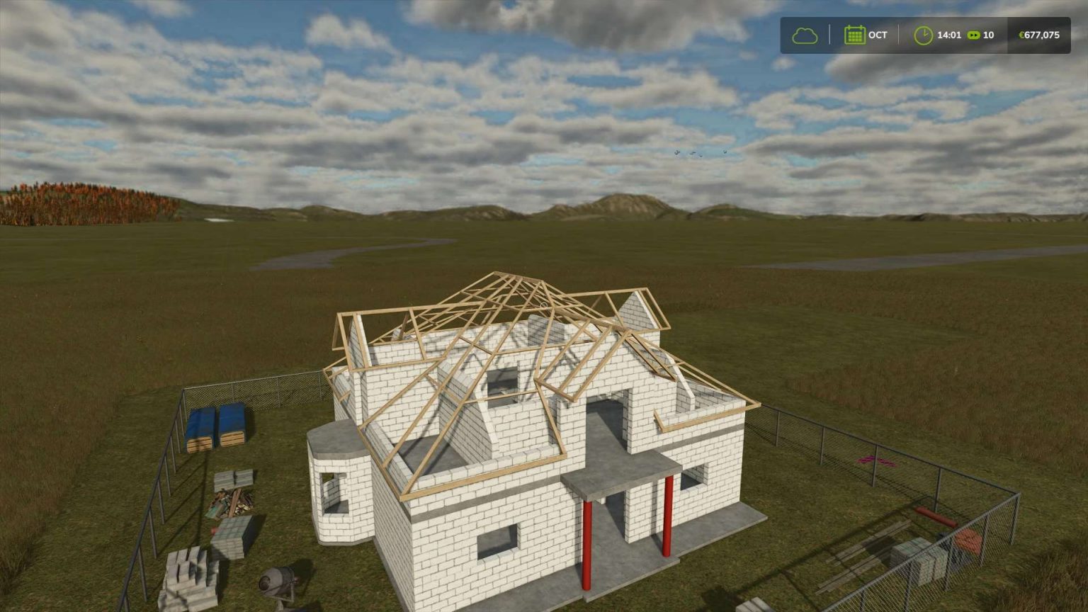 ORANGE HOUSE TO BUILD v1.0 FS25 Mod | Farming Simulator 22 Mod