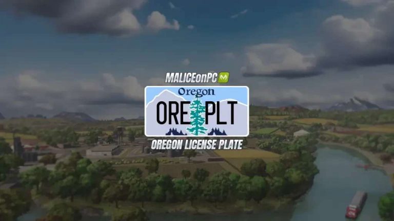 Oregon License Plate v1.0.0.0 FS25 Mod | Farming Simulator 22 Mod