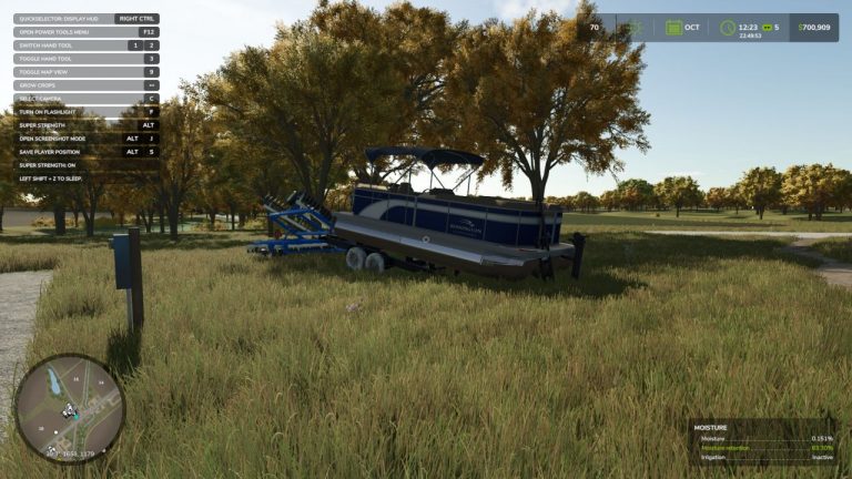 2018 Bennington Pontoon Boat V1.1.0.0 FS25 Mod | Farming Simulator 22 Mod