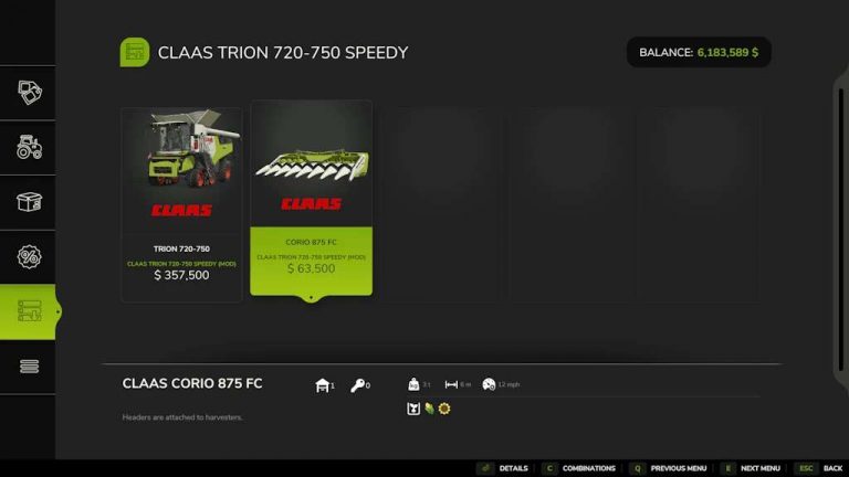 Class Trion 720-750 v1.4.0.0 FS25 Mod | Farming Simulator 22 Mod