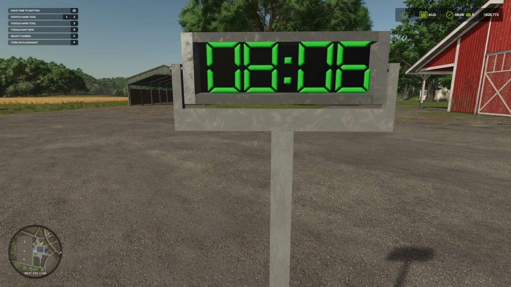 Digital Clock v1.0.0.0 FS25 Mod | Farming Simulator 22 Mod