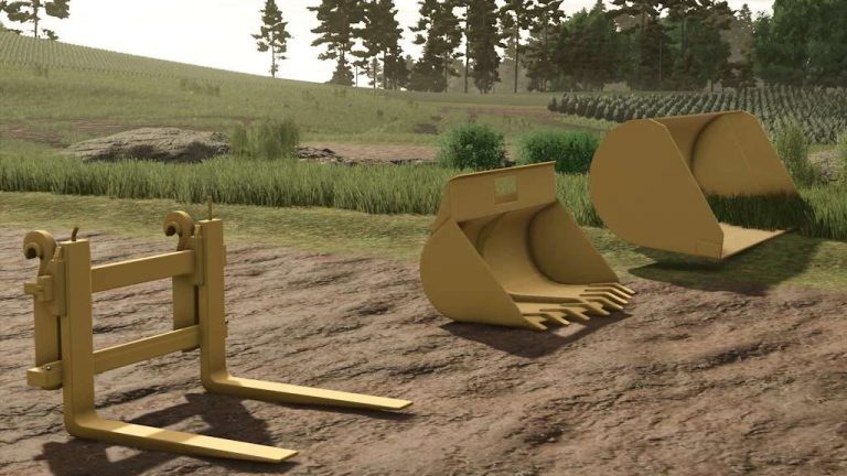 Volvo Wheel Loader Tool Pack v1.2 FS25 Mod | Farming Simulator 22 Mod
