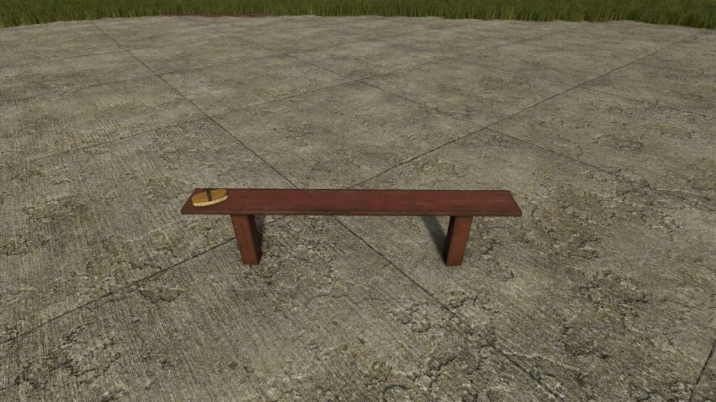 Bench With Horse Brush Holder v1.0.0.0 FS25 Mod | Farming Simulator 22 Mod