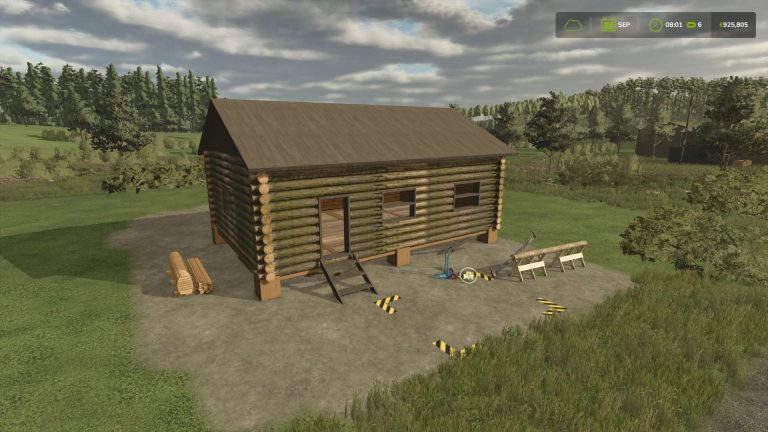 CABIN LOG TO BUILD v1.0.0.0 FS25 Mod | Farming Simulator 22 Mod