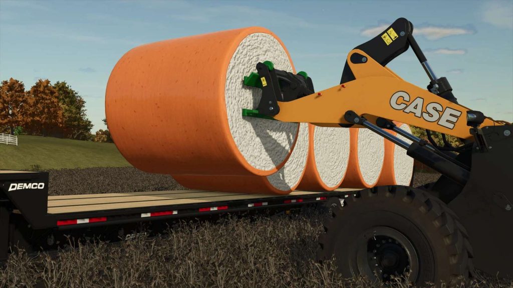 Round Cotton Module Spear For Wheel Loaders v1.0.0.0 FS25 Mod | Farming ...