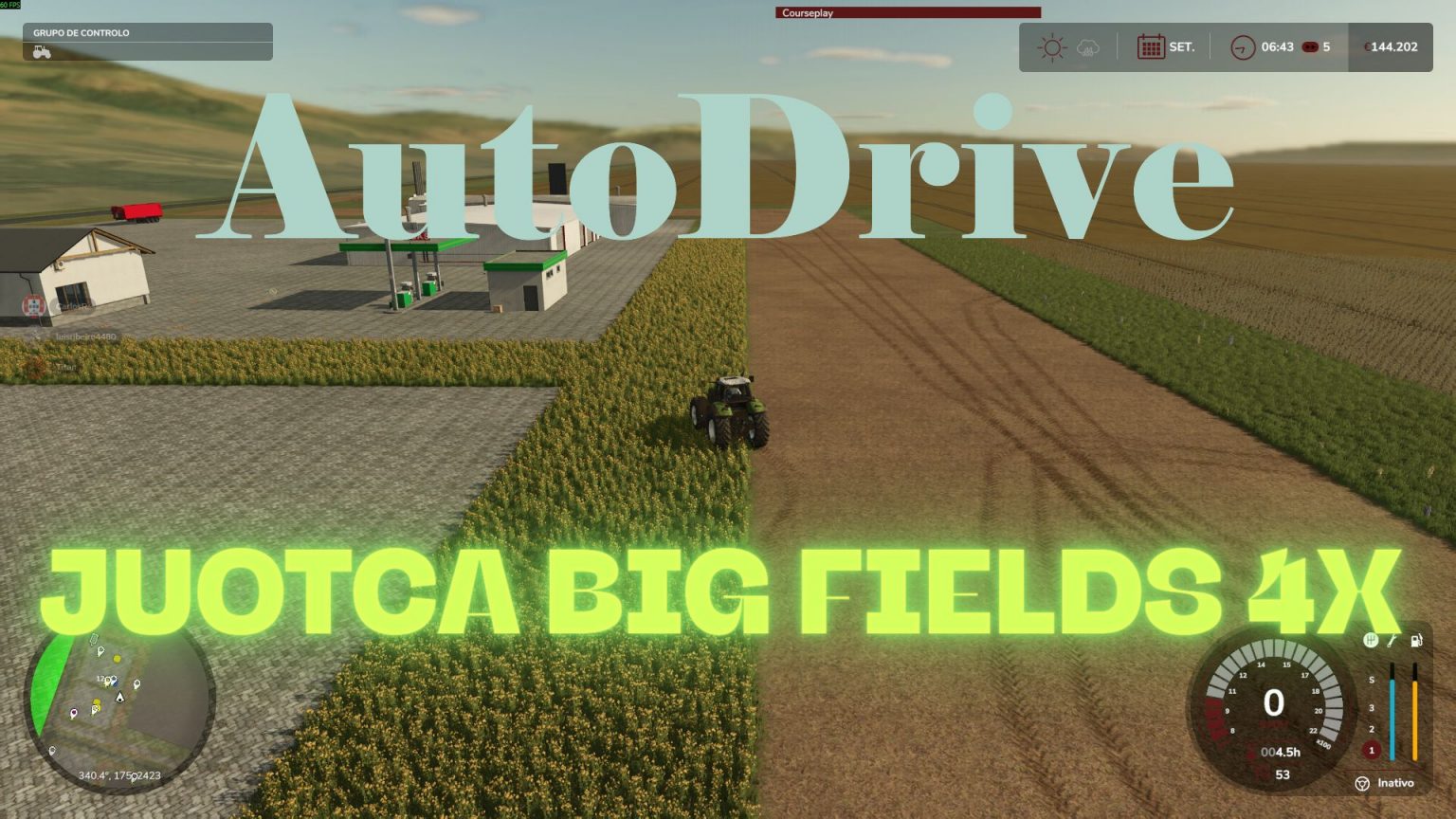 AutoDrive Juotca Big Fields 4x v1.0.0.0 FS25 Mod | Farming Simulator 22 Mod