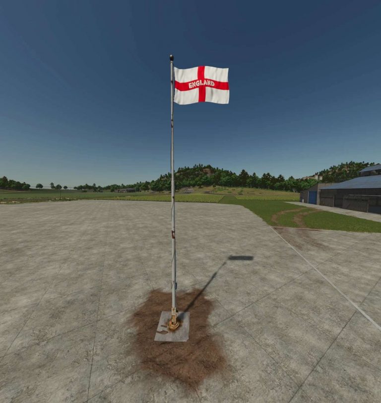 ENGLAND FLAG POLE v1.0.0.0 FS25 Mod | Farming Simulator 22 Mod