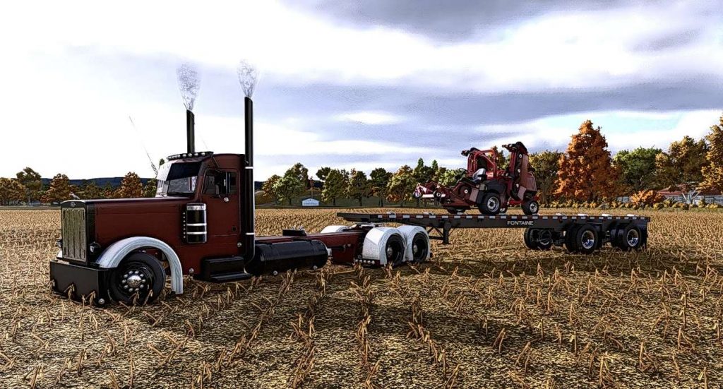 2025 Fontain Flat Deck Trailer v1.0.0.0 FS25 Mod | Farming Simulator 22 Mod