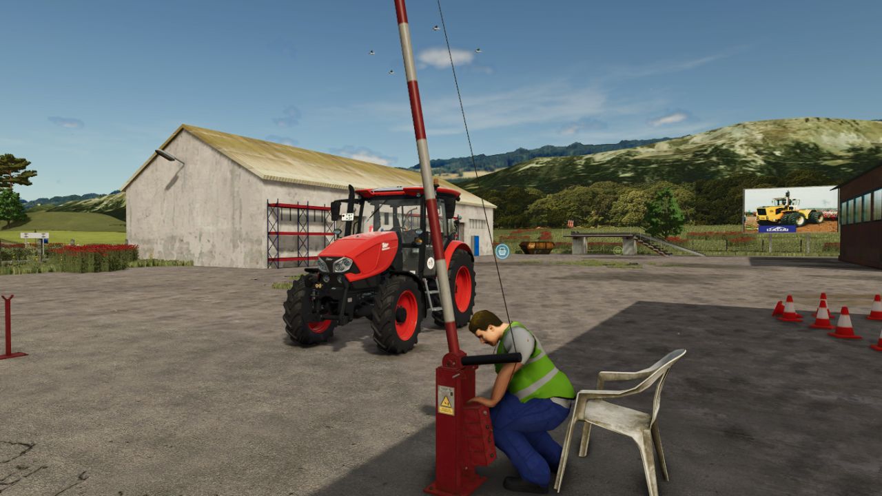 Barrier with a guy V1.0.0.2 FS25 Mod | Farming Simulator 22 Mod