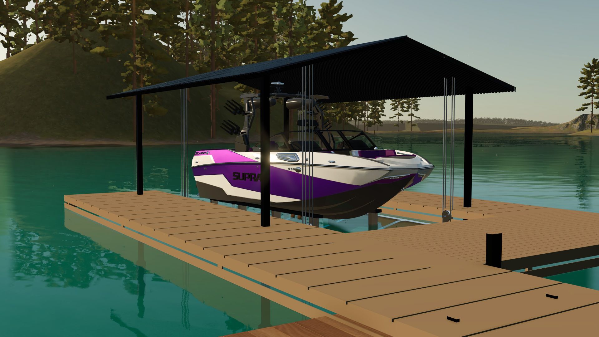 Boat dock V1.0.0.0 FS25 Mod | Farming Simulator 22 Mod