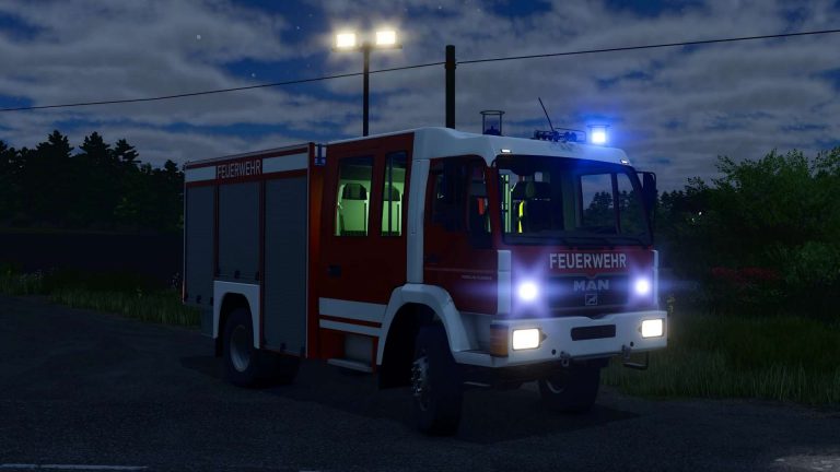 MAN L2000 Fire Engine v1.0.0.0 FS25 Mod | Farming Simulator 22 Mod