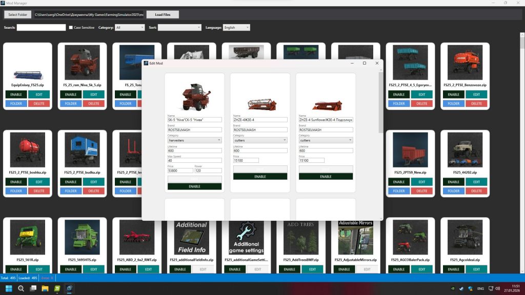 Mod Manager V1.3.0.0 FS25 Mod | Farming Simulator 22 Mod