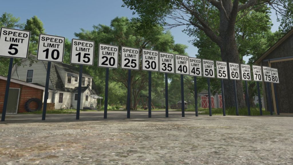 US Speed Limit Sign V1.0.0.0 FS25 Mod | Farming Simulator 22 Mod