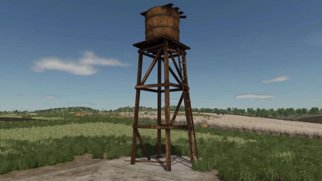Wooden Water Tower v1.0.0.0 FS25 Mod | Farming Simulator 22 Mod