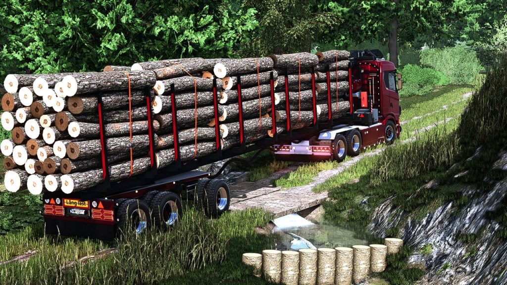 Wood trailer pack V1.0.0.0 FS25 Mod | Farming Simulator 22 Mod