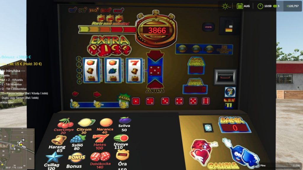 Dice Extra Slot machine V1.0.0.3 FS25 Mod | Farming Simulator 22 Mod