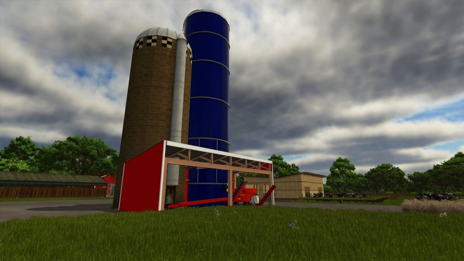 Placeable TMR Mixing Silos V1.0.0.1 FS25 Mod | Farming Simulator 22 Mod