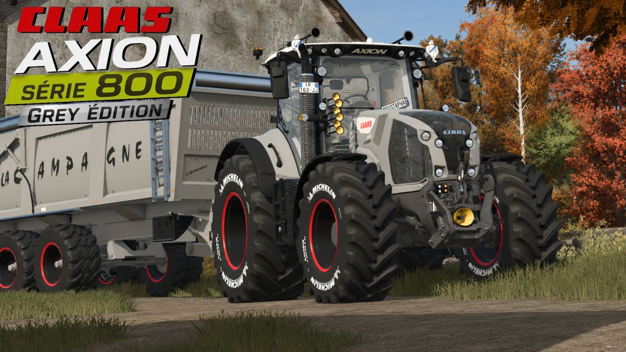 Claas Axion 870-800 Grey Edition V1.0.0.1 FS25 Mod | Farming Simulator ...