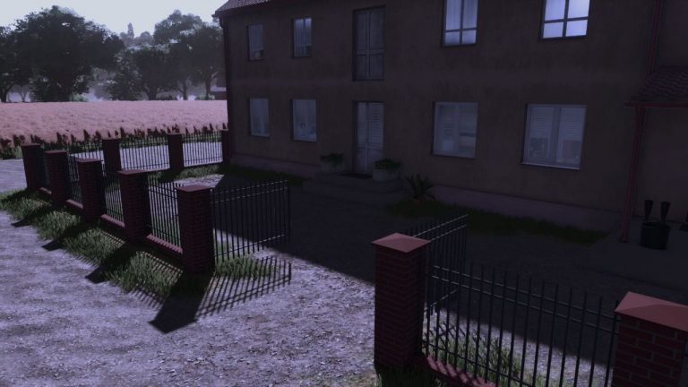 Red Brick And Metal Fence (Prefab) V1.0.0.0 FS25 Mod | Farming ...
