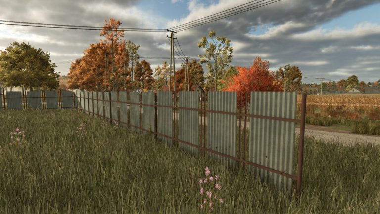 Corrugated Iron Fence V1.0.0.0 FS25 Mod | Farming Simulator 22 Mod