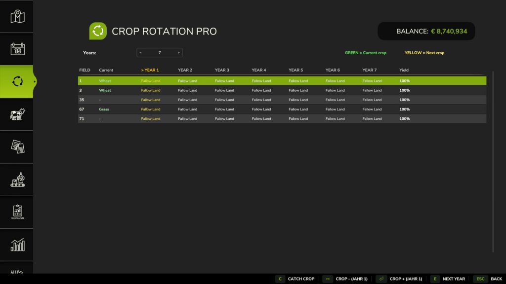 Crop Rotation Pro V1.0.0.0 FS25 Mod | Farming Simulator 22 Mod