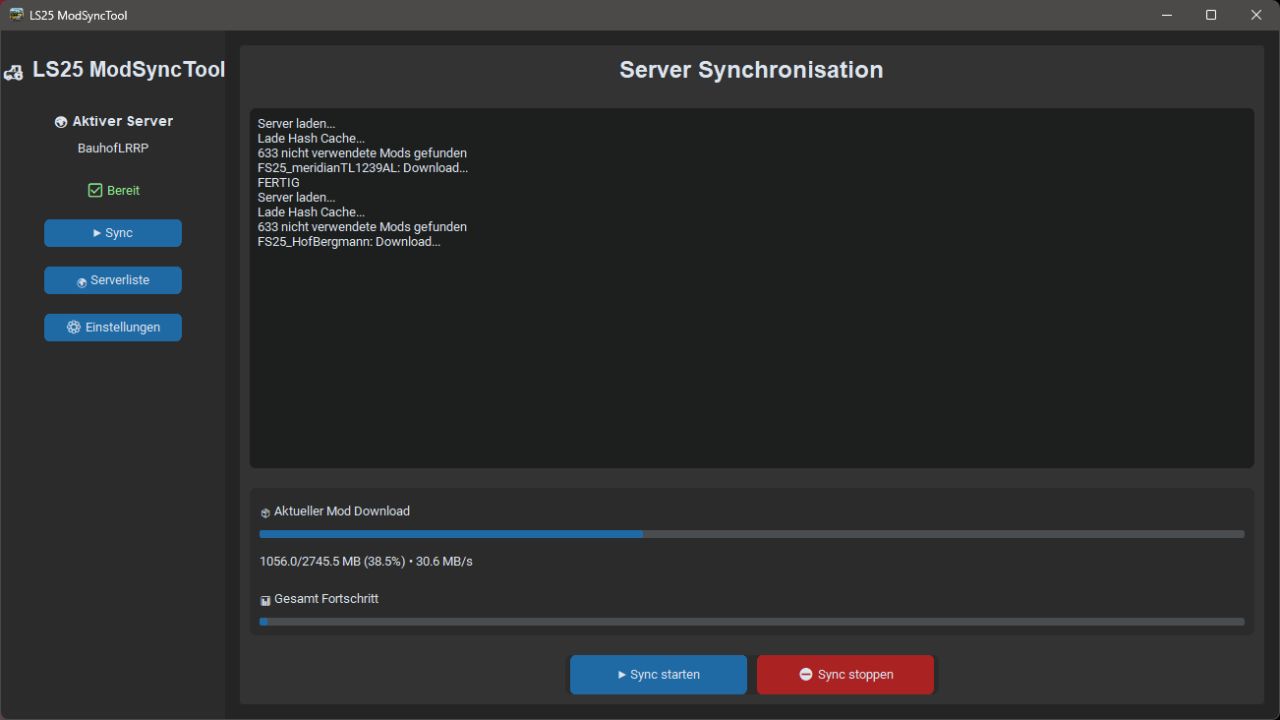 Mod Sync Tool With Server List V1.1.0.0 FS25 Mod | Farming Simulator 22 Mod