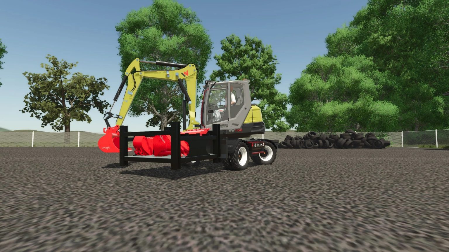 Wacker Neuson EW100 and Martin & Steelwrist Bucket Pack v1.0.0.0 FS25 ...